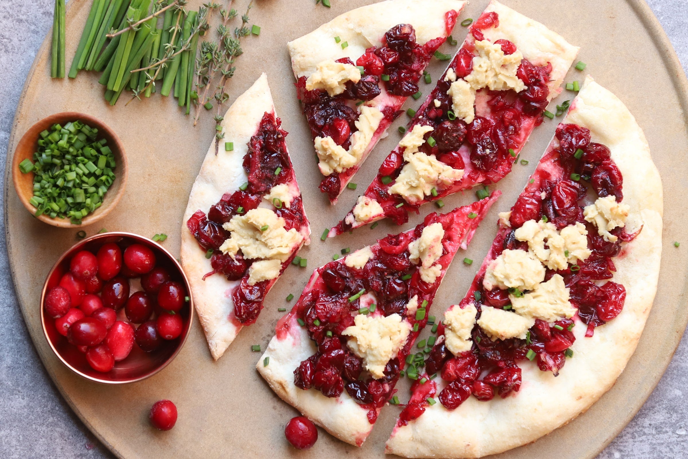 Cheesy Roasted Cranberry Flatbread – Shire's